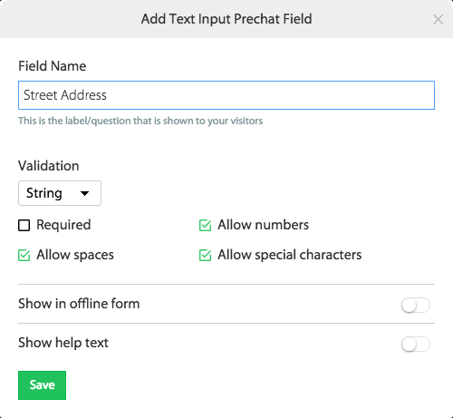 Custom pre-chat fields - HappyFox Chat